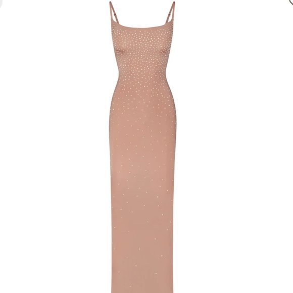 Skims Dresses Swarovski X Skims Jelly Sheer Cami Long Dress In Sienna Poshmark